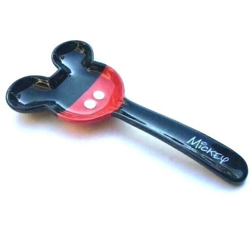 Disney Mickey Mouse Figural Red Black Spoon Rest Spoon Rest Ceramic ...