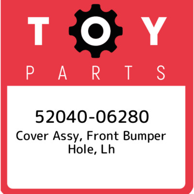 52040-06280 Toyota Cover assy, front bumper hole, lh 5204006280, New ...
