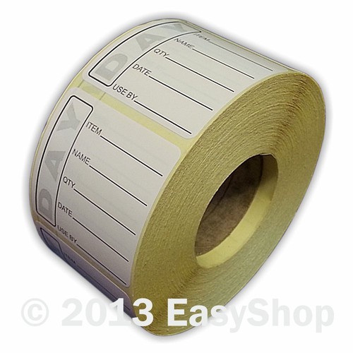 Easy Black Day Dot Food Date Rotation and Hygiene 1000 Labels in Packs ...