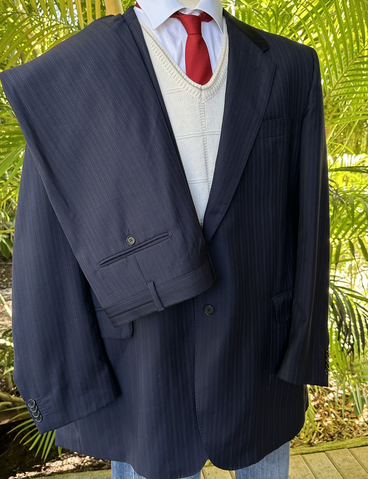 VITALE BARBERIS CANONICO MENS 2 PC SUIT JACKET SIZE 4… - Gem