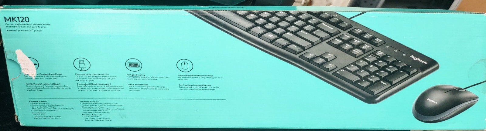 Logitech MK120 (920-002565) Wired Keyboard and Mouse Combo for sale ...