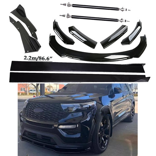 Front Bumper Lip Spoiler Diffuser Splitter Rear Side Skirt For Ford ...