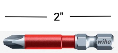 Phillips #1 drill driver BIT p1 power IMPACT rated 1/4" Hex Quick ...