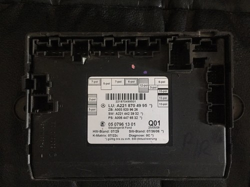 Mercedes S550 S600 S63 S65 Right Rear Door module 2218704995 | eBay