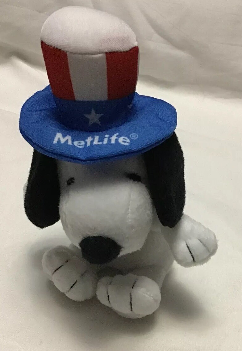 Peanuts Snoopy Plush Uncle Sam Patriotic Hat America USA Metlife | eBay