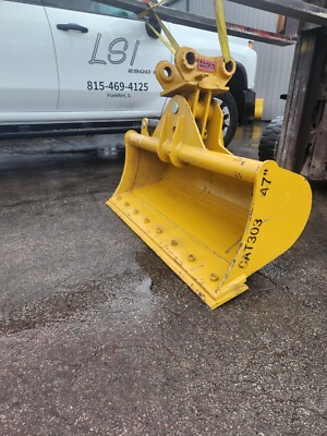 Caterpillar 303 CAT 48" Tilt Ditch Bucket Mini Excavator Tilting 40mm ...