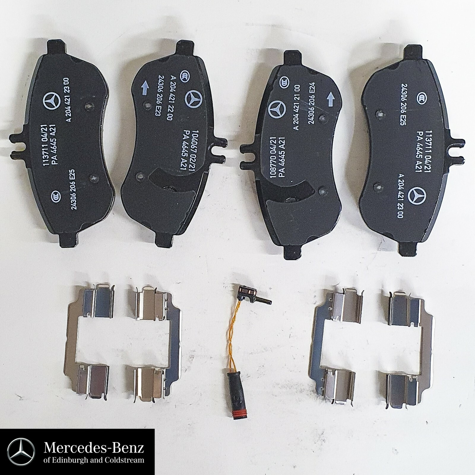 Genuine Mercedes-Benz Front Brake Pads, Discs & Sensor C 204 220CDI ...