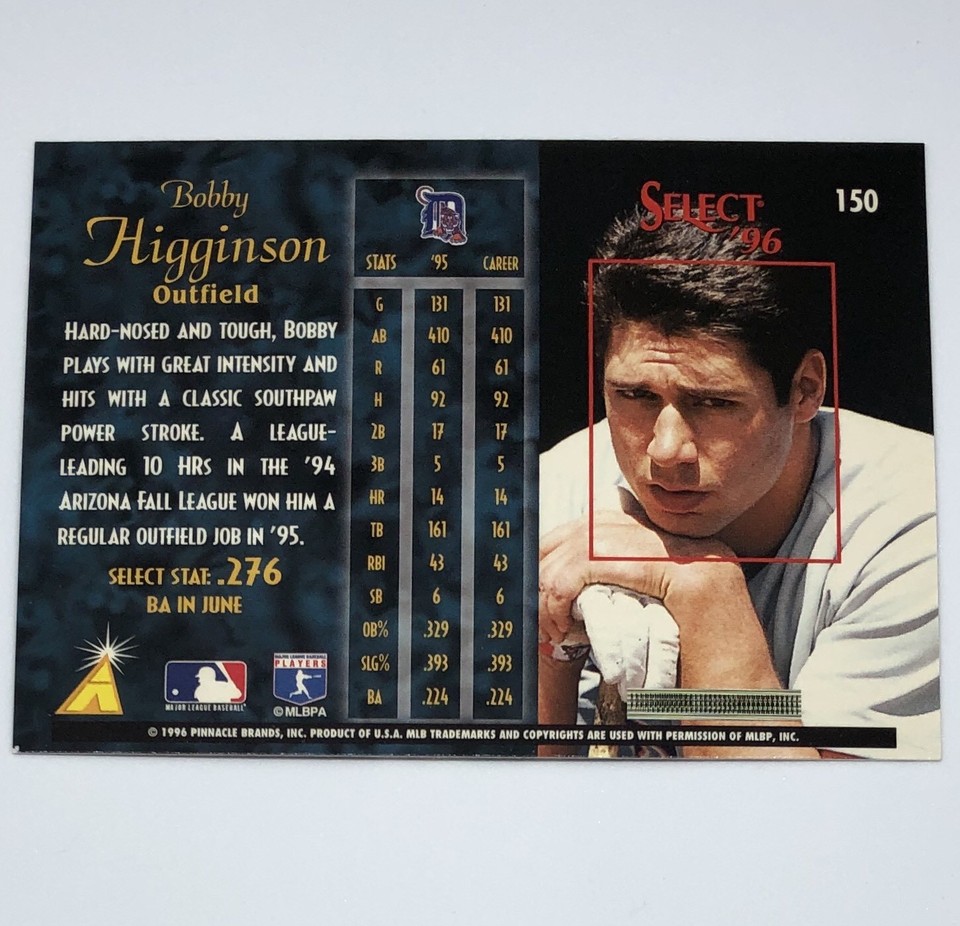 1996 Select Artist's Proof BOBBY HIGGINSON Detroit Tigers 150, NRMT | eBay