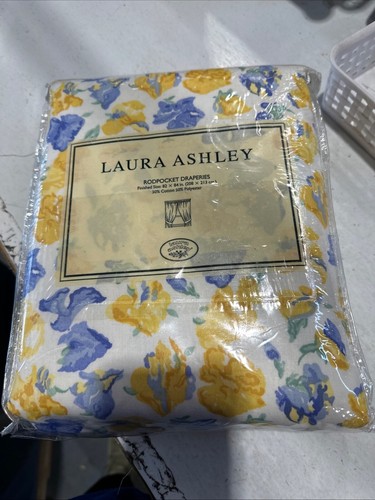 Laura Ashley Rod Pocket Drapes Charlotte Pattern NIP 82 x 84 | eBay