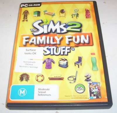 The Sims 2 Family Fun Stuff Pack CD set for PC (standard thin case ...