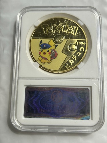 Pokemon GO Coin Pikachu 1996 Japan Limited Ed. 24kt Gold Plated | eBay