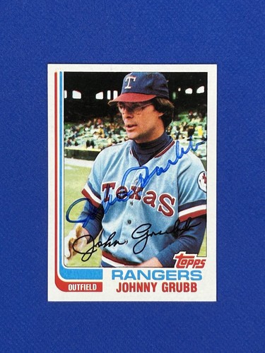 Johnny Grubb Signed Autograph 1982 Topps Texas Rangers auto Card #496 ...