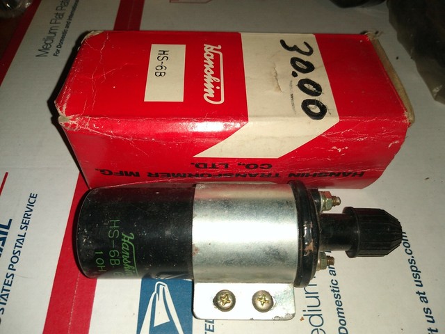 Yamaha 6V Hanshin Ignition Coil with Bracket OEM # HS-6B NOS 10H for ...