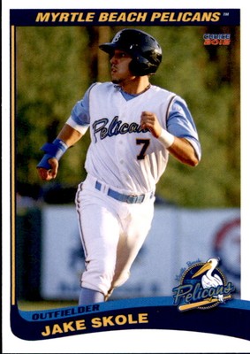 2012 Myrtle Beach Pelicans Choice #26 Jake Skole Valrico Florida ...
