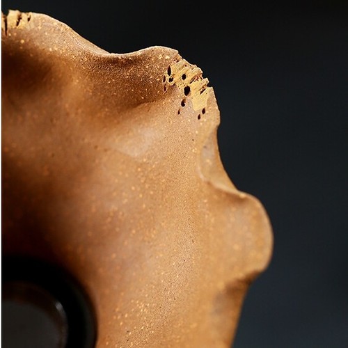 handmade artware real yixing zisha duan clay lotus carved tea filter ...