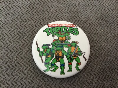 Vintage Teenage Mutant Ninja Turtles Button Pin Mirage Studios TMNT Pin ...