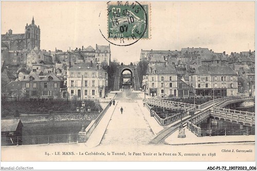 ADCP1-72-0004 - LE MANS - la cathédrale - le tunnel - le pont ysoir et ...
