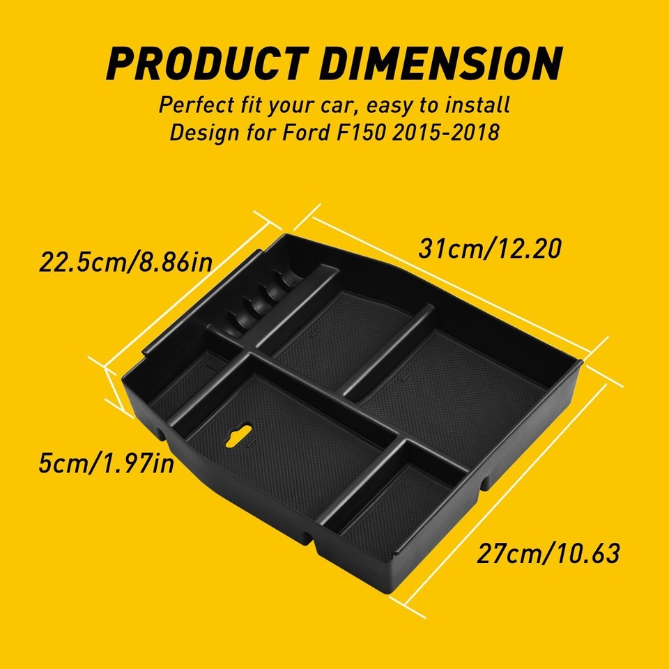 2015-2018 For F150 Ford Car Center Console Armrest Storage Box ...