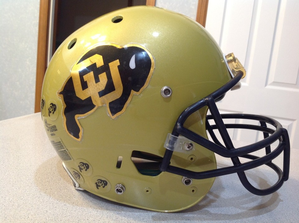 Colorado University Buffaloes Adult Full Sized College Football Helmet ...