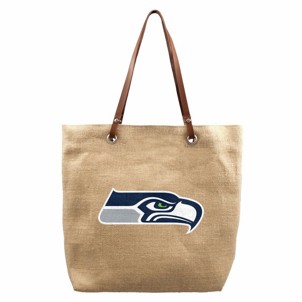 NFL Seattle Seahawks Burlap Jute Tote Bag Handbag Purse | eBay