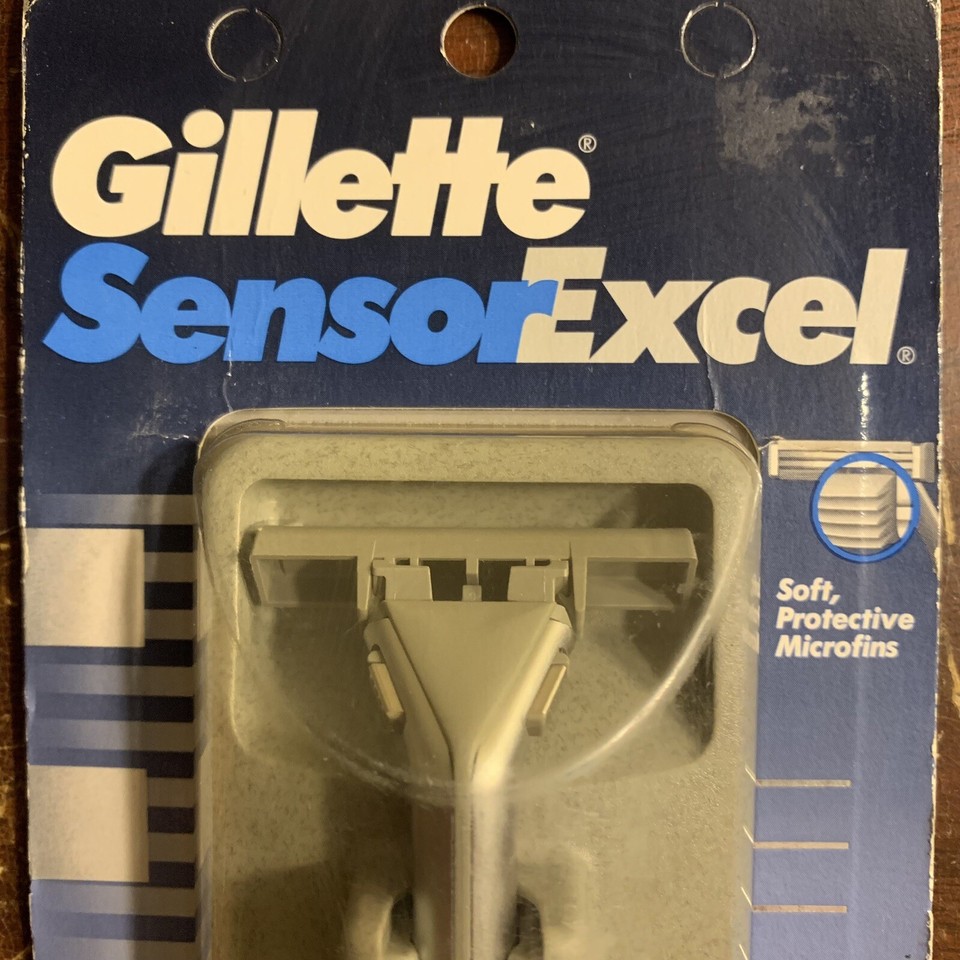 Original Gillette Sensor Excel Razor with 2 Cartridges 1993 USA New Old ...
