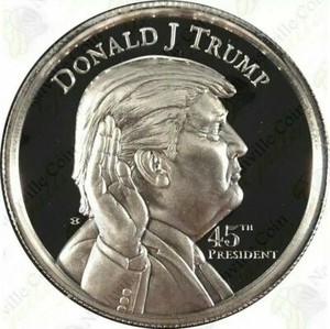 Donald Trump Golf Ball Marker 1 OZ .999 Pure Silver Round | eBay