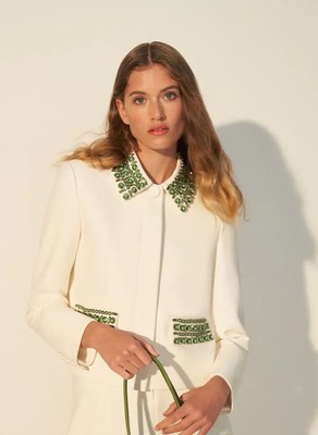veronica beard Imogen Embellished Cropped Jacket $898 SZ 6 | eBay