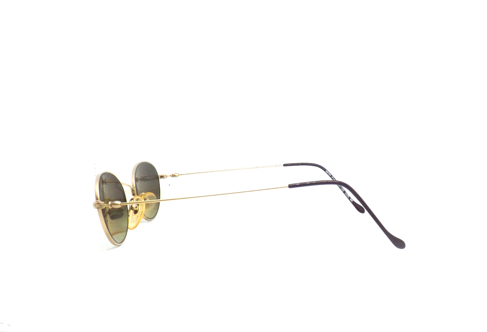 Vintage Sunglasses Men ITALOPTIC 90s Italy Oval Satin Gold | eBay