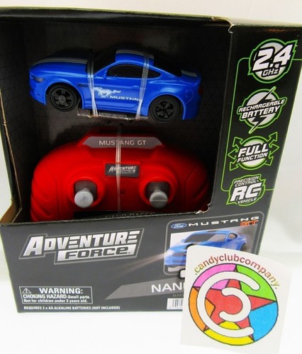 Nano Racer RC Car ~ Mustang ~ Blue ~ Adventure Force ~ Radio Control ...