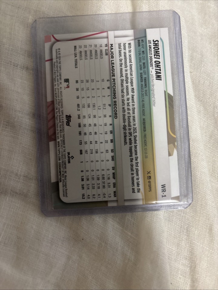 2024 Topps Big League Wrapper Redemption Shohei Ohtani #WR-1 Gold 49/50 ...