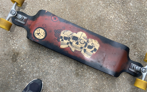 San Clemente Longboard Skateboard 41”. 3 Skulls, Gulf Wing | eBay