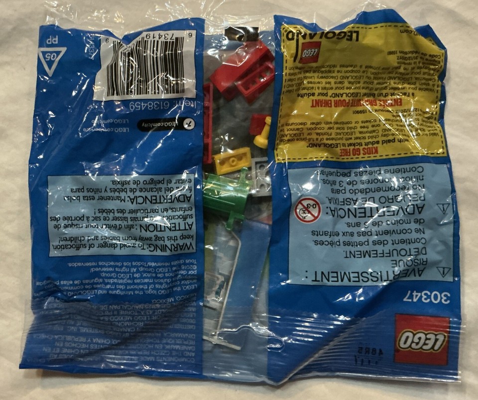 LEGO City Fireman & Car Trash Can Fire Polybag Set 30347 Stocking ...