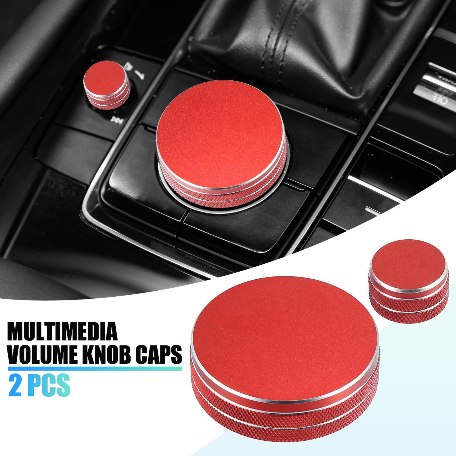 2pcs Multimedia Volume Knob Caps Decals Stickers for Mazda 6 ...