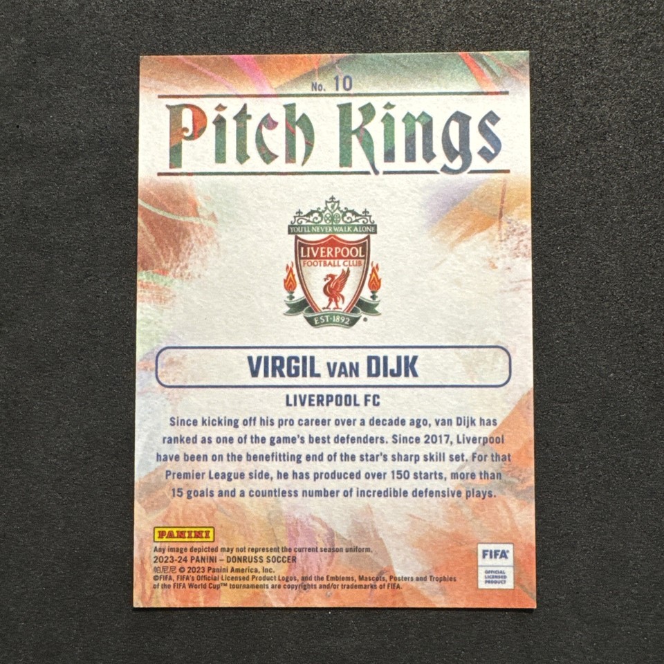 Virgil Van Dijk Liverpool Panini Donruss Soccer 23-24 PITCH KINGS ...