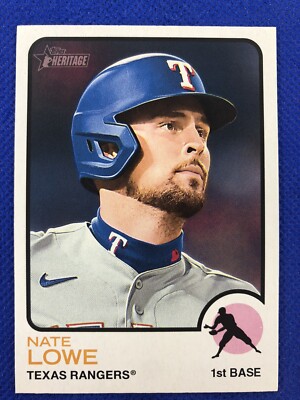 2022 #608 Nate Lowe Topps Heritage Baseball High Numbers | eBay