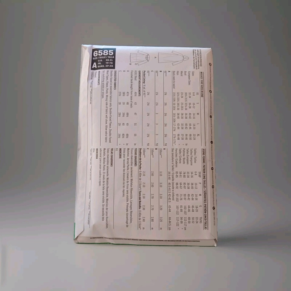 New Look Pattern 6585 - Misses' Coat with Hood - 3 Length Options ...