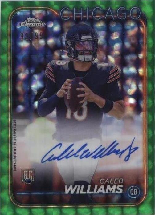 2024 Topps Chrome - Rookie Autographs Caleb Williams #RA-CWI Green ...