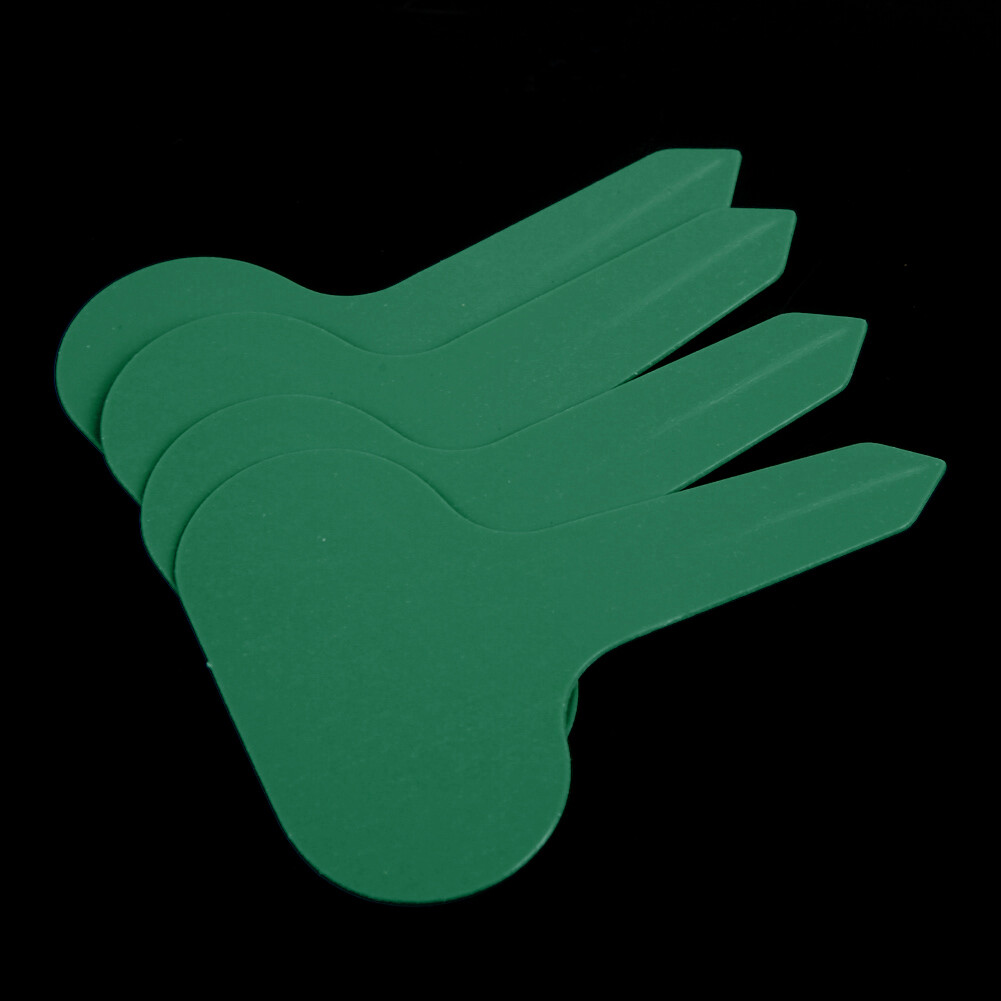 100Pcs T-type Plastic Nursery Garden Plant Label Flower Thick Tag Green ...