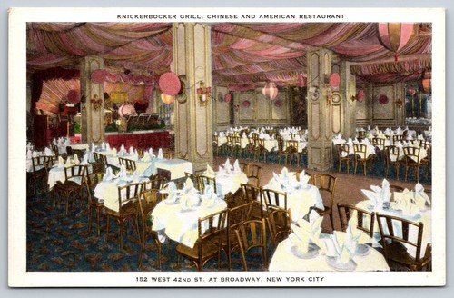 Knickerbocker Grill Chinese And American Restaurant NYC NY Postcard ...