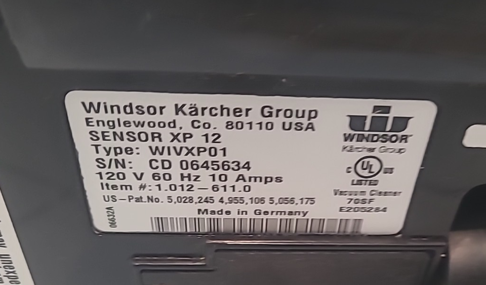 Windsor Sensor XP12 Vacuum . | eBay