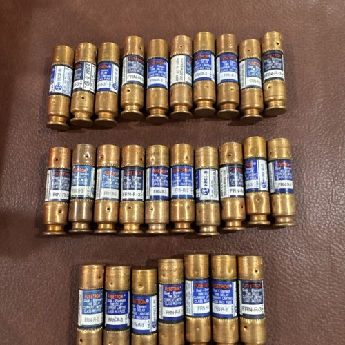 27x Fuses Bussmann FRN-R-3 Fusetron Time Delay 3 Amp Fuse 250v RK5 Dual ...