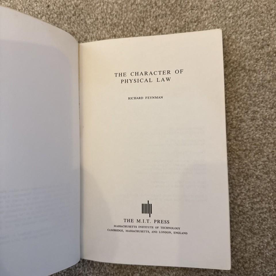 Richard P Feynman - The Character of Physical Law - PB | eBay UK