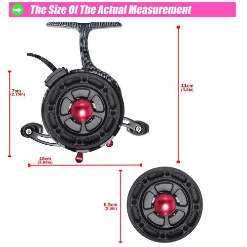 New Ice Fishing Reels Coil High-foot 3.5:1 Portable Inline Ice Reel 8KG ...