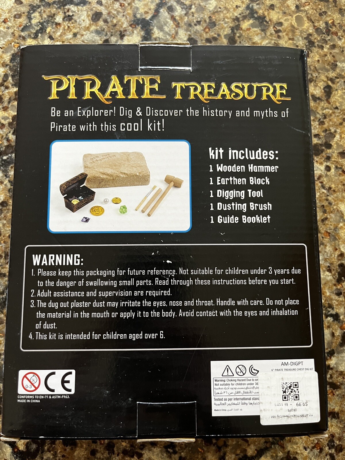 6" Pirate Treasure Chest Excavation Dig Kit - Be an Explorer! Dig ...
