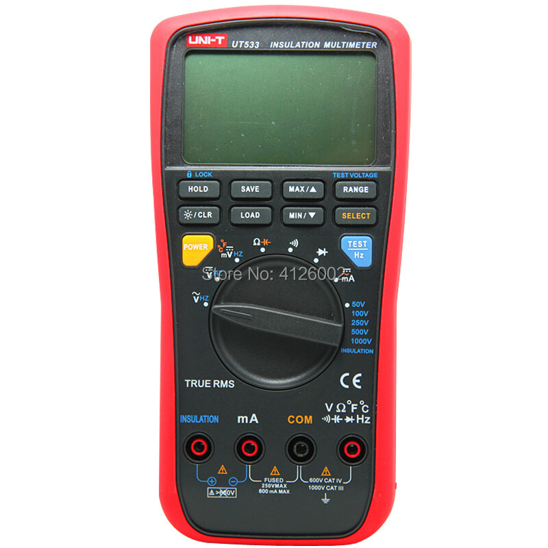 UNI-T UT533 Megger Digtal Multimeter Insulation Resistance Tester True ...