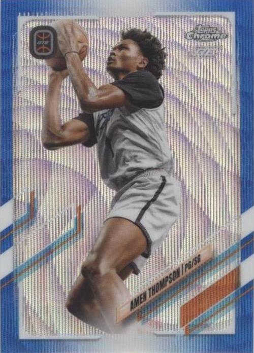 2021-22 Topps Chrome OTE Overtime Elite - Amen Thompson #94 Blue Wave ...