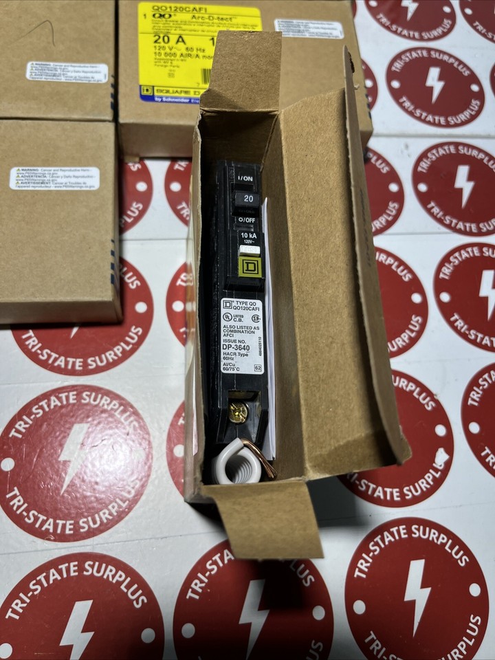 10 PCS SQUARE D QO 20A QO120CAFI QO120CAFIC COMBINATION ARC FAULT ...