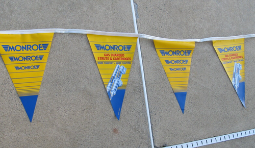 MONROE SHOCKS GAS CHARGED STRUTS & CARTRIDGES FLAG BANNER 80s 90s OLD ...