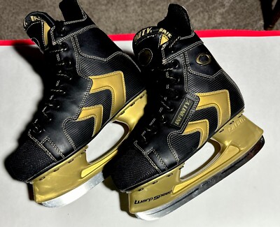 Infinity Ice Hockey Skates Junior 3 Black Gold Warp Speed Steel Kids | eBay