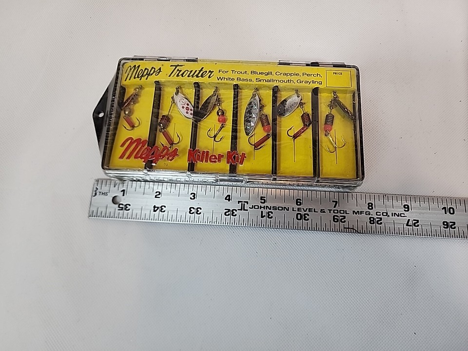 VINTAGE MEPPS 6 PIECE TROUTER KIT - LURES MEPPS KILLER KIT SEALED ...